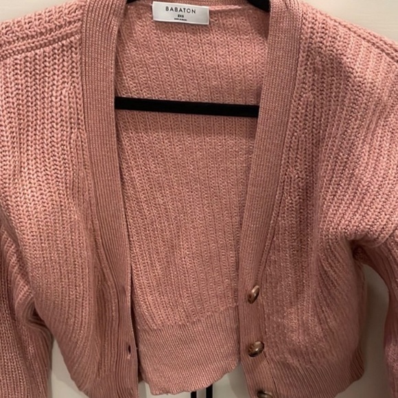Aritzia | Sweaters | Aritzia Babaton Canberra Dusty Coral Pink Button Cardigan Xxs | Poshmark